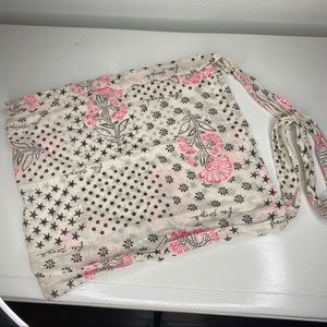 Free People | Bags | Free People White Pink Black Foldable Tote Bag ...